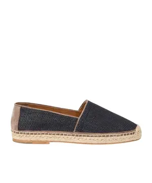 Brunello Cucinelli Canvas Espadrilles With Leather Trim