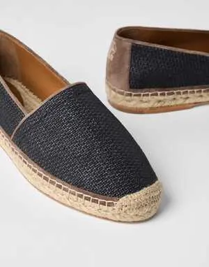 Brunello Cucinelli Canvas Espadrilles With Leather Trim