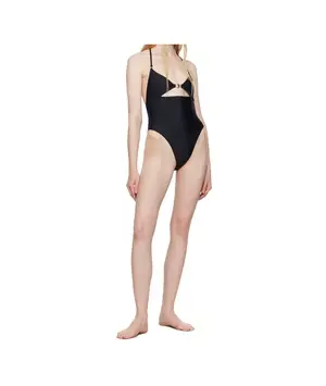 MARINE SERRE Jersey One-piece Swimsuit - Nude