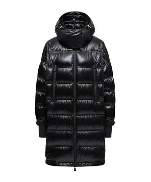 Moncler Rochelairs Hooded Long Down Jacket - Black