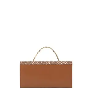 Fendi Ff-logo Chain-strap Leather Mini Bag