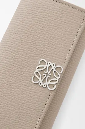 Loewe Anagram Key Case In Pebble Grained Calfskin