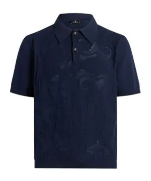 Etro Short-sleeved Knitted Polo Shirt