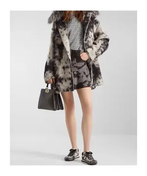 Fendi Ff Jacquard Long Sleeve Jumper - Grey
