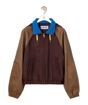 Loewe Technical Fabric Bomber Jacket - Brown