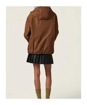 Miu Miu Technical Fabric Hoodie Jacket