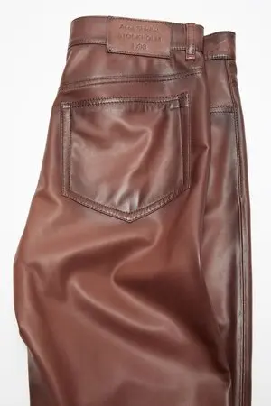 Acne Studios Faded Effect Full-grain Lamb Leather Trousers