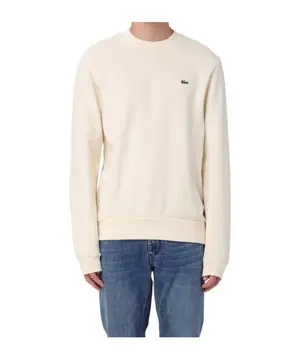 Lacoste Fleece Crewneck Sweatshirt - White