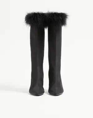 Valentino Garavani Hotty Shantung Feather Boots