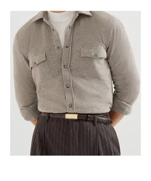 Brunello Cucinelli Virgin Wool, Cashmere And Silk Knit Shirt