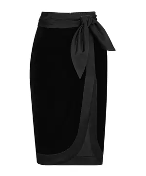 Saint Laurent Side-slit Wrap Dress - Black
