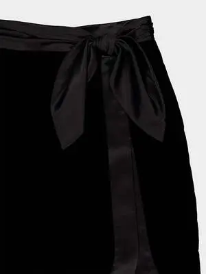 Saint Laurent Side-slit Wrap Pencil Skirt