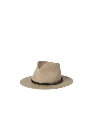 Brunello Cucinelli Leather-band Straw Fedora - Beige