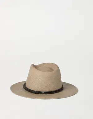 Brunello Cucinelli Leather-band Straw Fedora