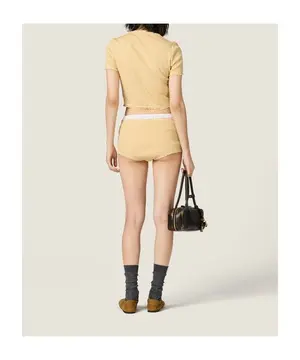 Miu Miu Garment-dyed Cotton Boy-shorts