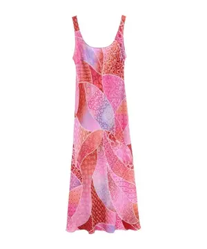 Rixo Printed Slip Dress - Pink