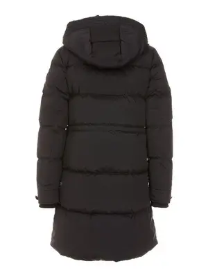 Woolrich Hooded Down Jacket With Zip And Button Details