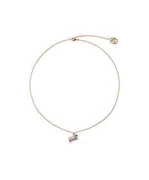 Burberry Sheep Charm Necklace - Gold/silver/clear