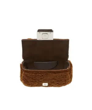 Fendi Dark Shearling Charm - Brown