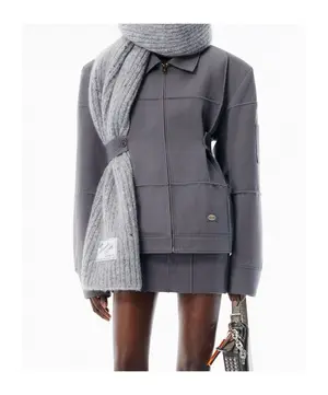 Alexander Wang Cotton-blend Drill Jacket With Belt