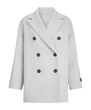 Brunello Cucinelli Cashmere Double-breasted Coat - Grey