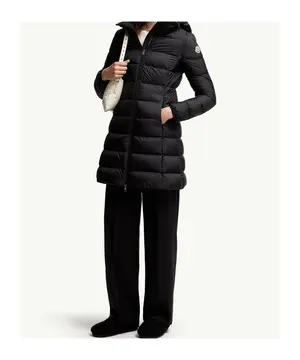 Moncler Gie Hooded Long Down Jacket