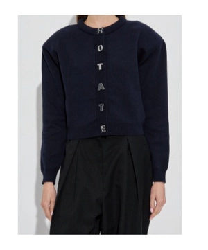 ROTATE BY BIRGER CHRISTENSEN Letter Firm Knit Cardigan