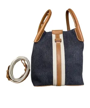 Loro Piana Double Handle Shoulder Bag Black