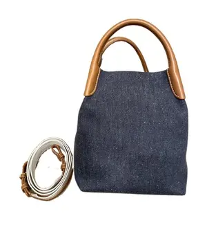 Loro Piana Double Handle Shoulder Bag - Black
