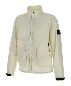 Stone Island Logo Patch Zip-up Jacket