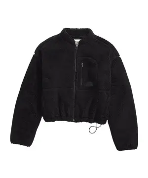 The North Face Logo Embroidered Zip Up Fleece Jacket
