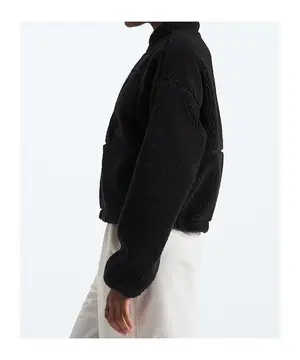 The North Face Logo Embroidered Zip Up Fleece Jacket