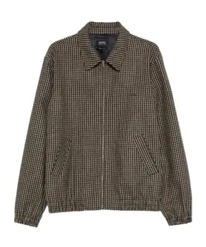 A.p.c. Houndstooth Zip Shirt Jacket
