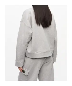 GANNI Crewneck Oversized Sweatshirt With Asymmetrical Pockets