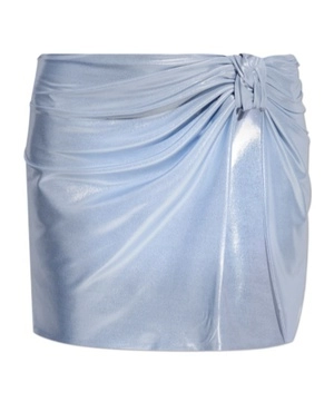 MISBHV Metallic Finish Asymmetric Skirt