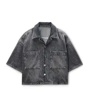 Alexander Wang Cropped Boxy Short-sleeve Shirt