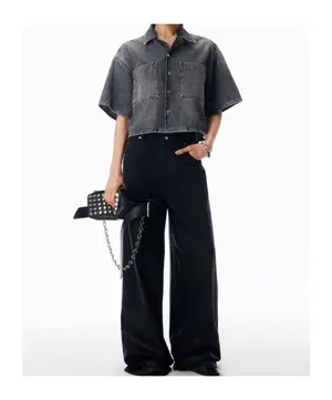 Alexander Wang Cropped Boxy Short-sleeve Shirt