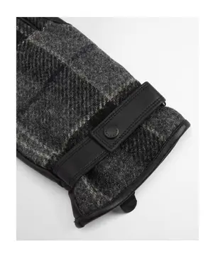 Barbour Leather-panelled Tweed Gloves