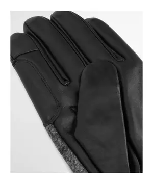 Barbour Leather-panelled Tweed Gloves
