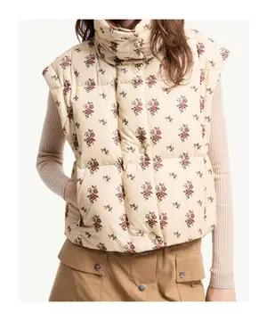 Moncler Torcol Hooded Floral Print Down Jacket