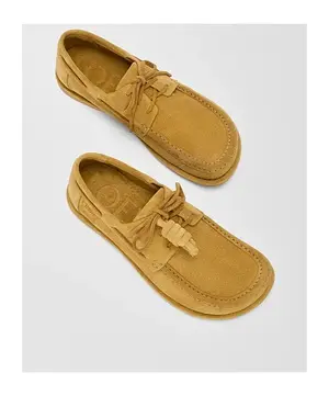 Loewe Campo Boat Shoe In Calfskin Suede