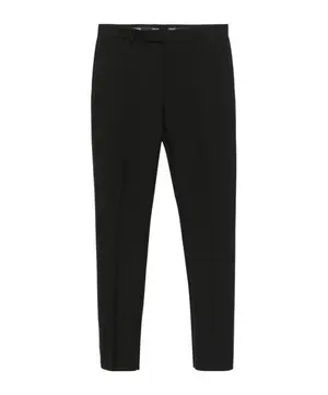 Versace Logo-patch Tailored Trousers - Black