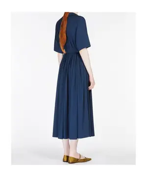 Max Mara Sarah V-neck Pleated Dress
