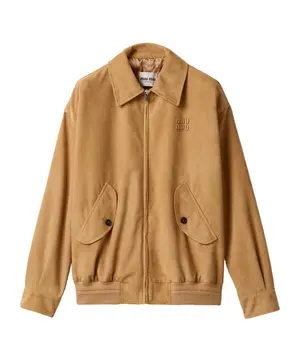 Miu Miu Suede Jacket - Caramel Color