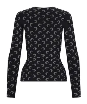 MARINE SERRE Moon Printed Crewneck T-shirt - Black