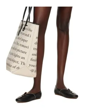 J.W.ANDERSON Leather Ballerinas With Biker Zip