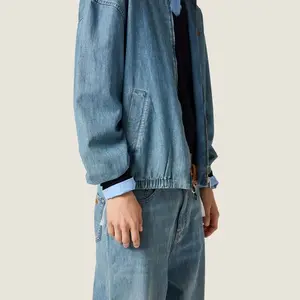 Miu Miu Chambray Blouson Jacket