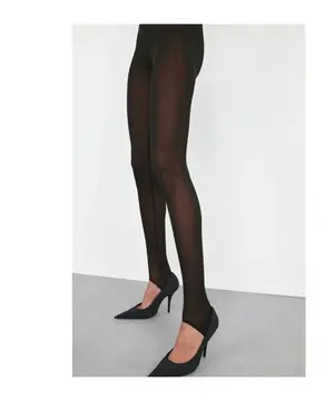 Wardrobe.NYC Sheer Tights With Riding Breeches Style Legs