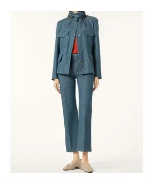 Loro Piana Long-sleeved Jacket With Stand Collar And Drawstring Waist