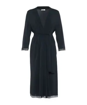 ERES Violette Lace Trim Robe - Black
